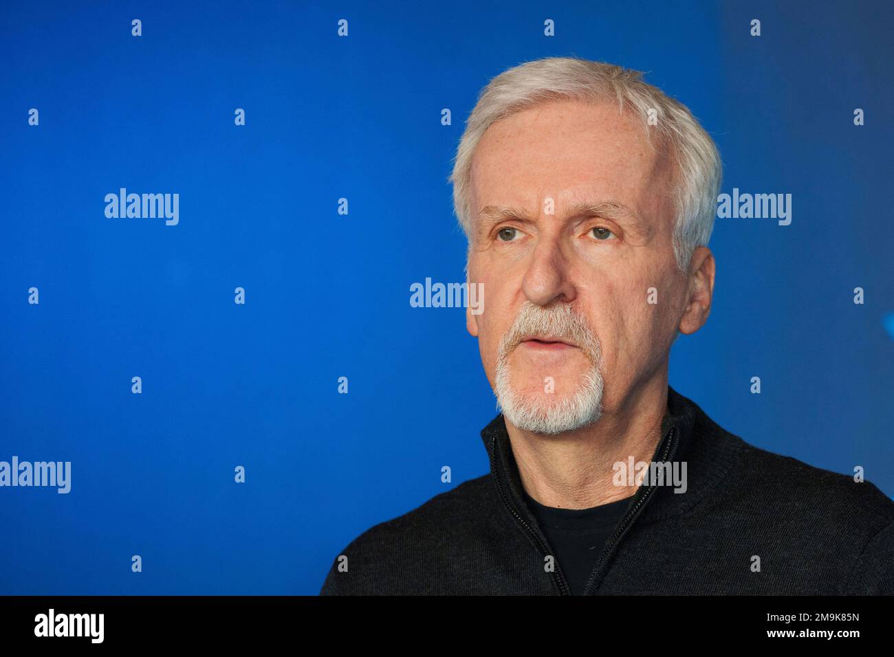 James Cameron poses for photographers during a photo call for the film ...