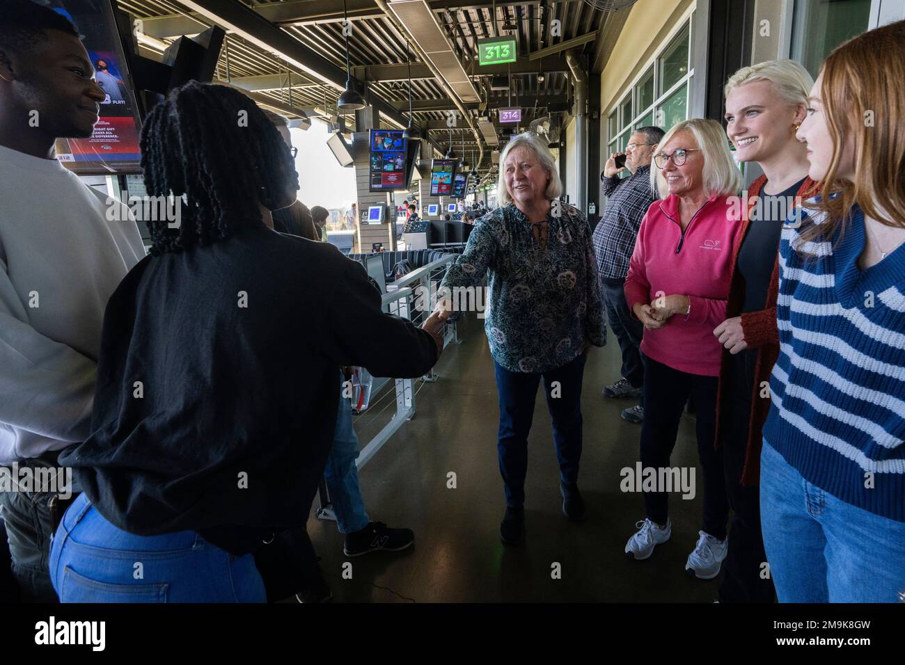 CIA Officers Memorial Foundation staff Ann Sharpe, from center to right ...
