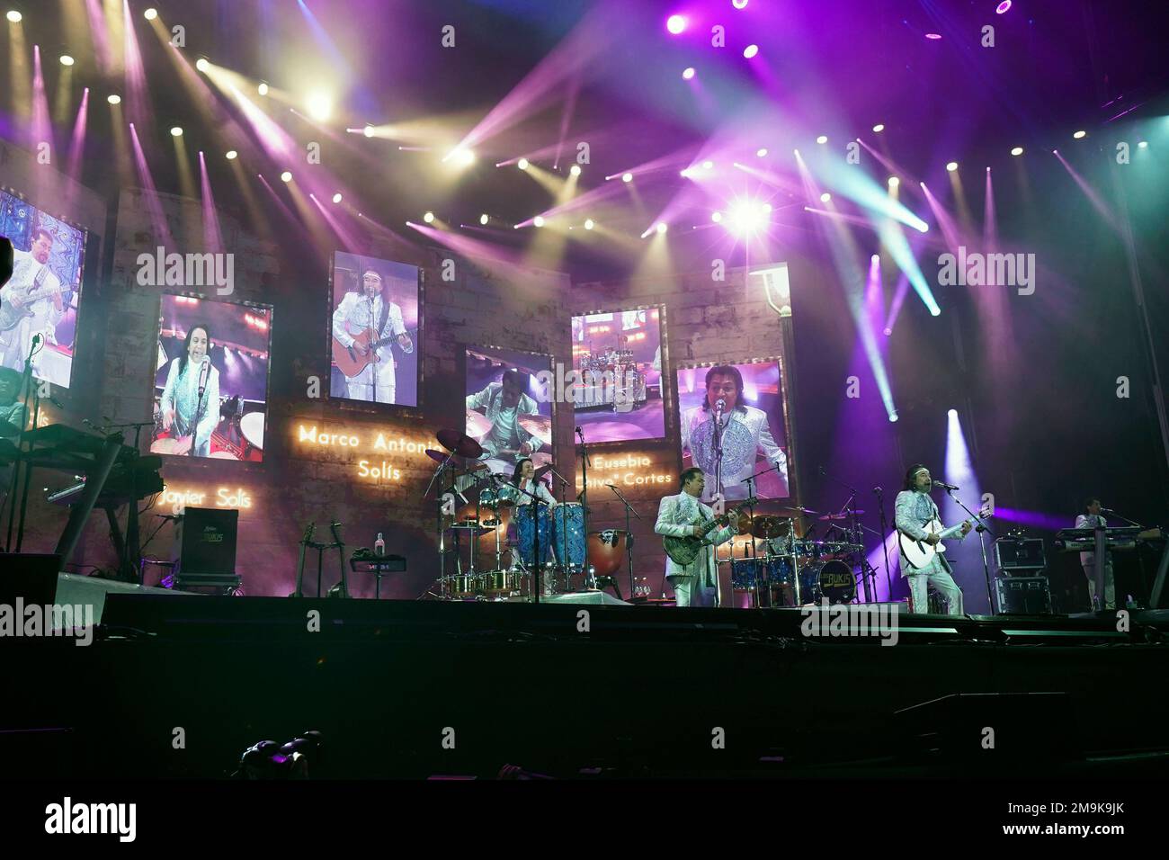 Los Bukis, a Mexican band led by singer Marco Antonio Solis, perform in ...