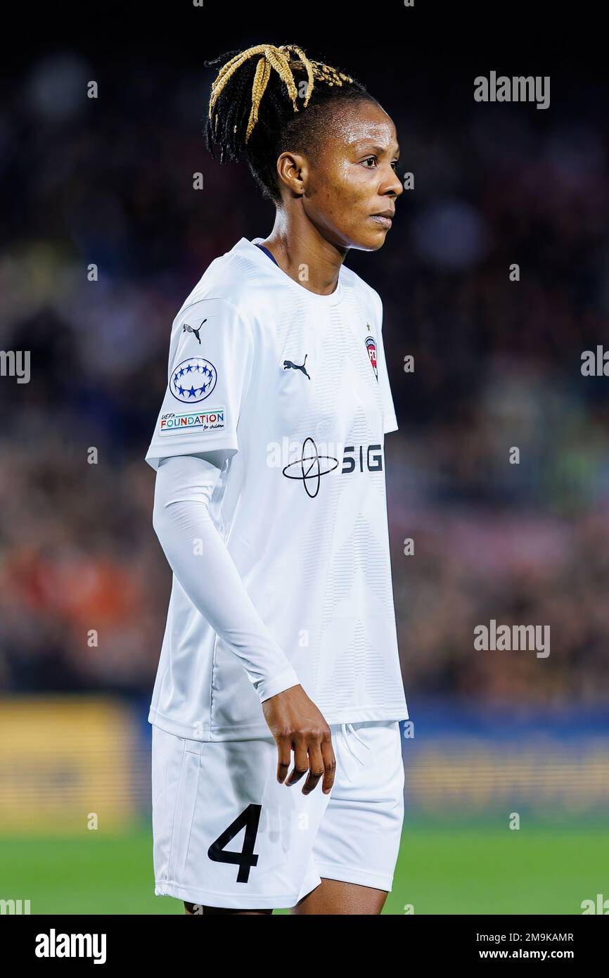 BARCELONA - DEC 21: Halimatu Ayinde in action during the UEFA Women's Champions League match ...