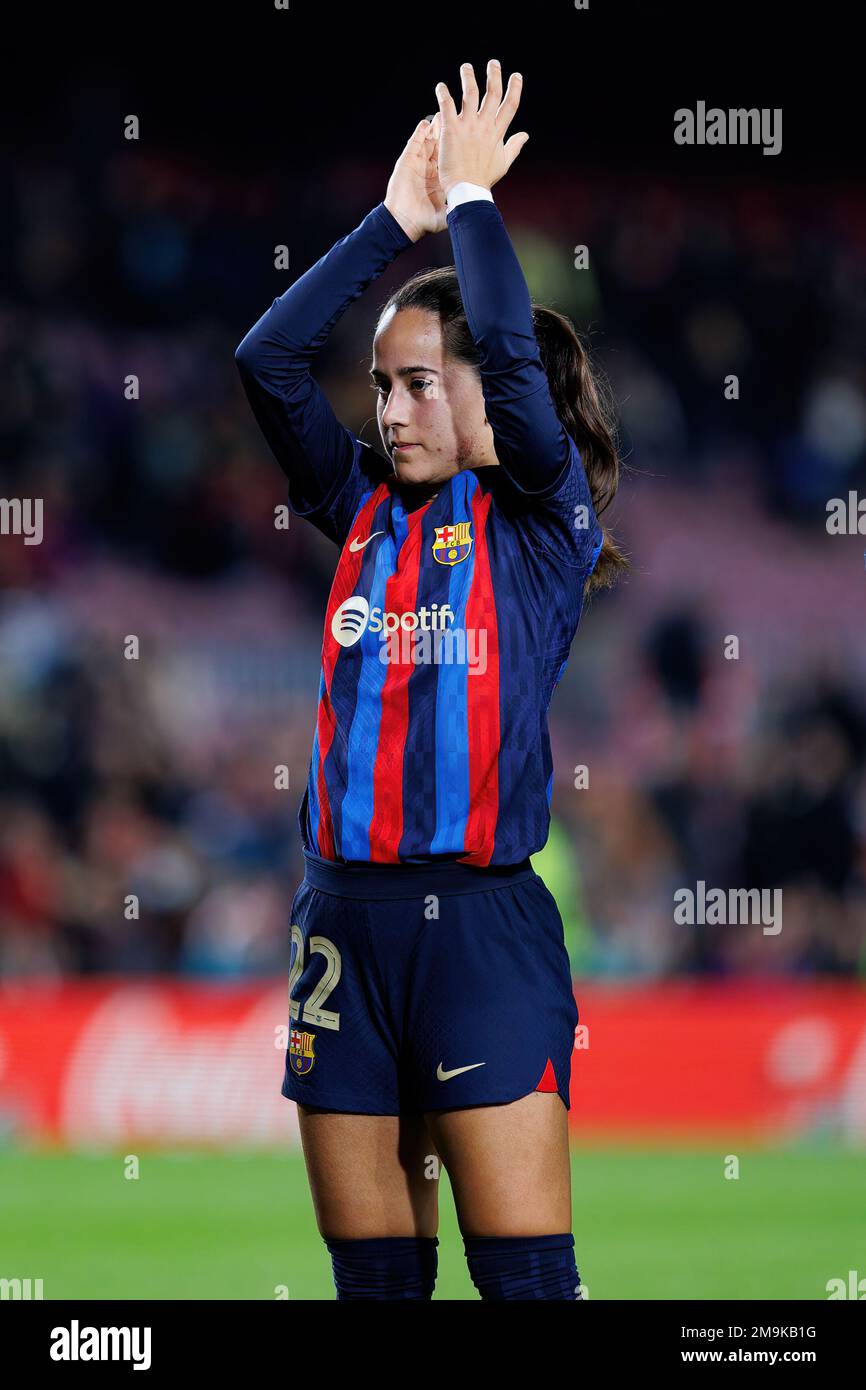 BARCELONA - DEC 21: Nuria Rabano celebrates the victory at the UEFA ...