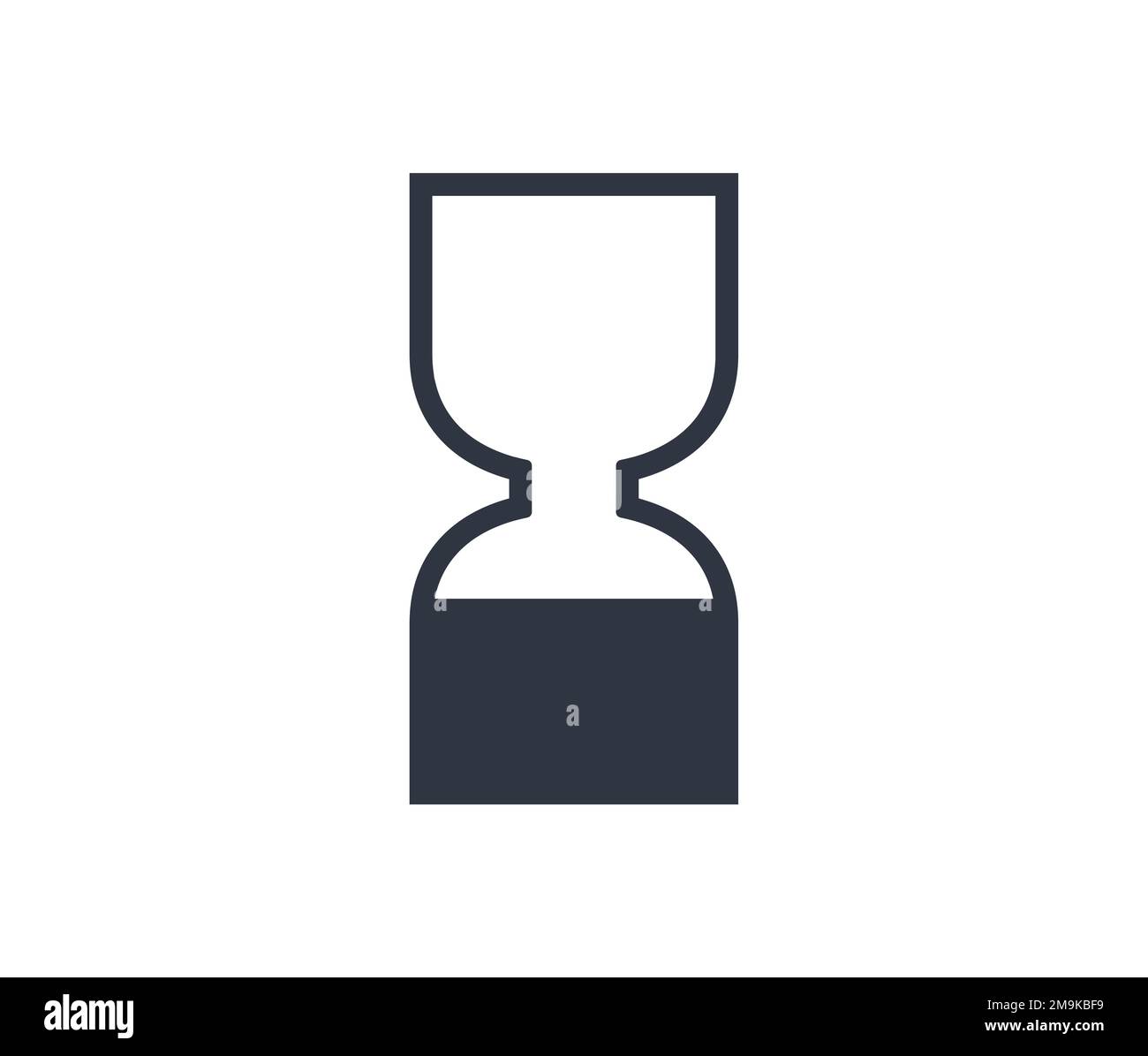Isolated Hourglass expiration symbol. Concept of packaging and ...