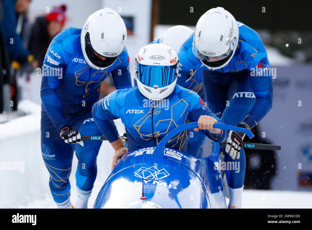 Driver Adam Dobes, front, Michal Dobes, Ondrej Hrazdil and Dominik ...
