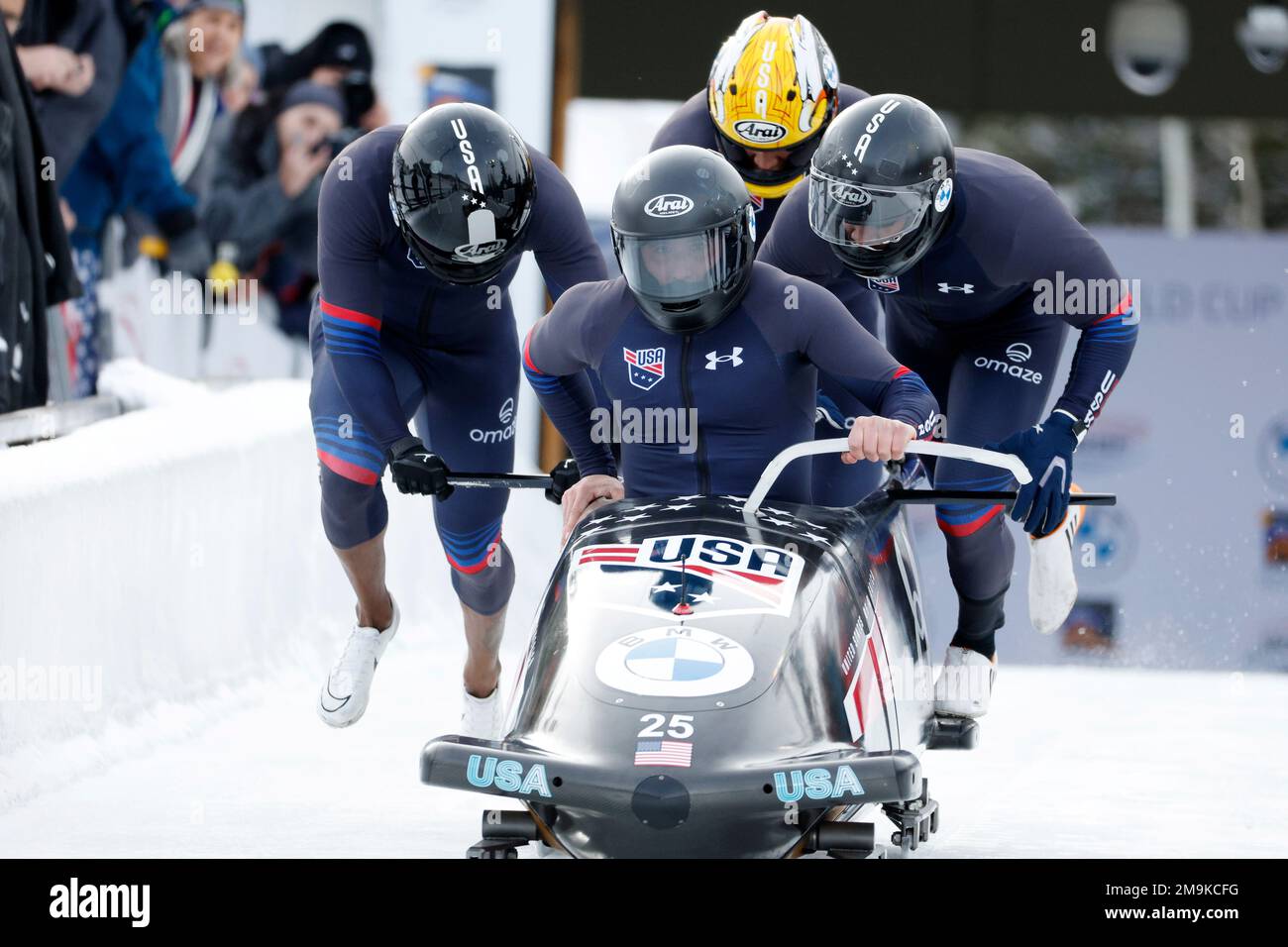 Driver Frank Del Duca, front, Adrian Adams, Manteo Mitchell and Hakeem ...