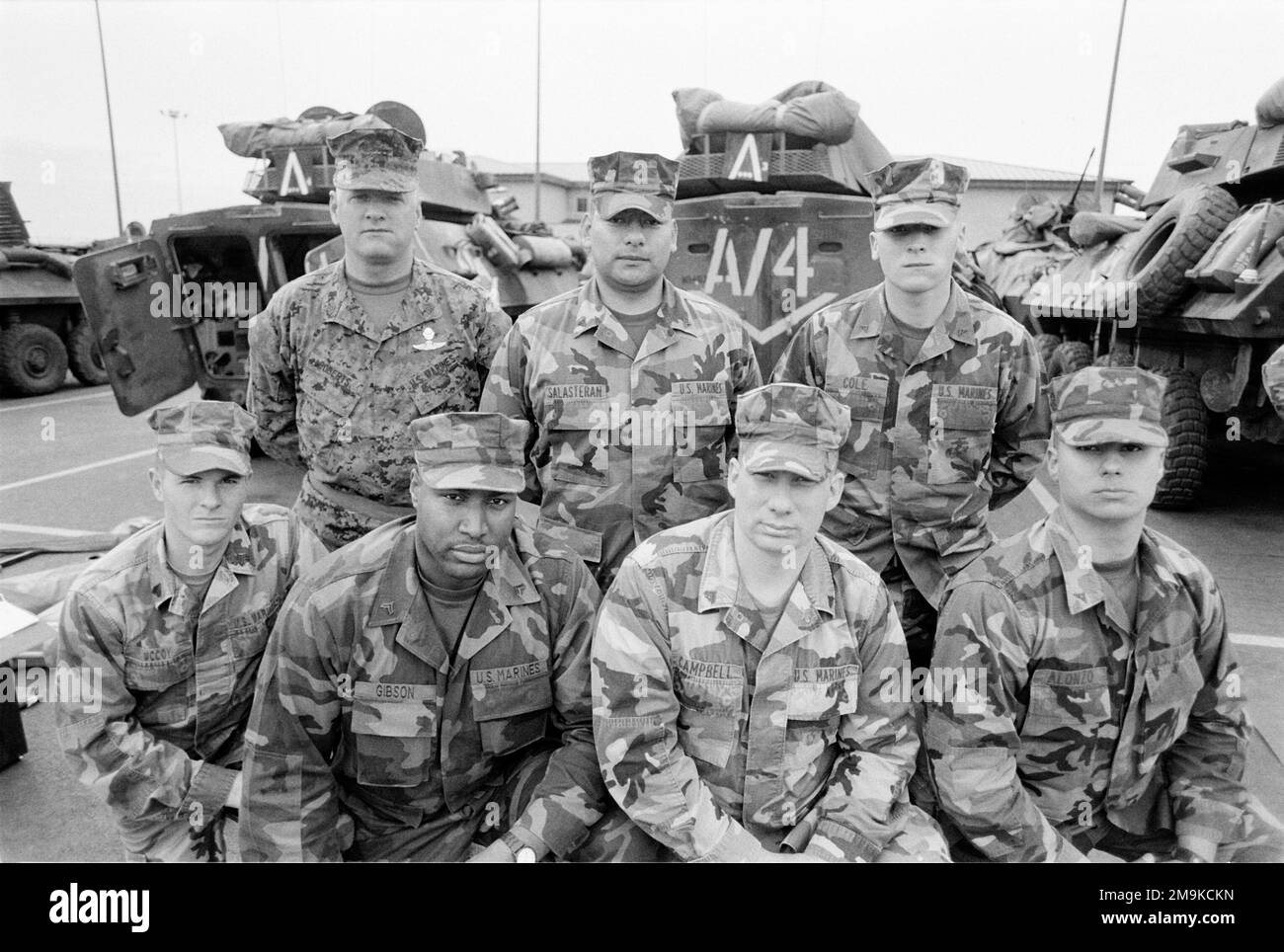 US Marine Corps Reserve (USMCR) Marines assigned to A/Company, 4th ...