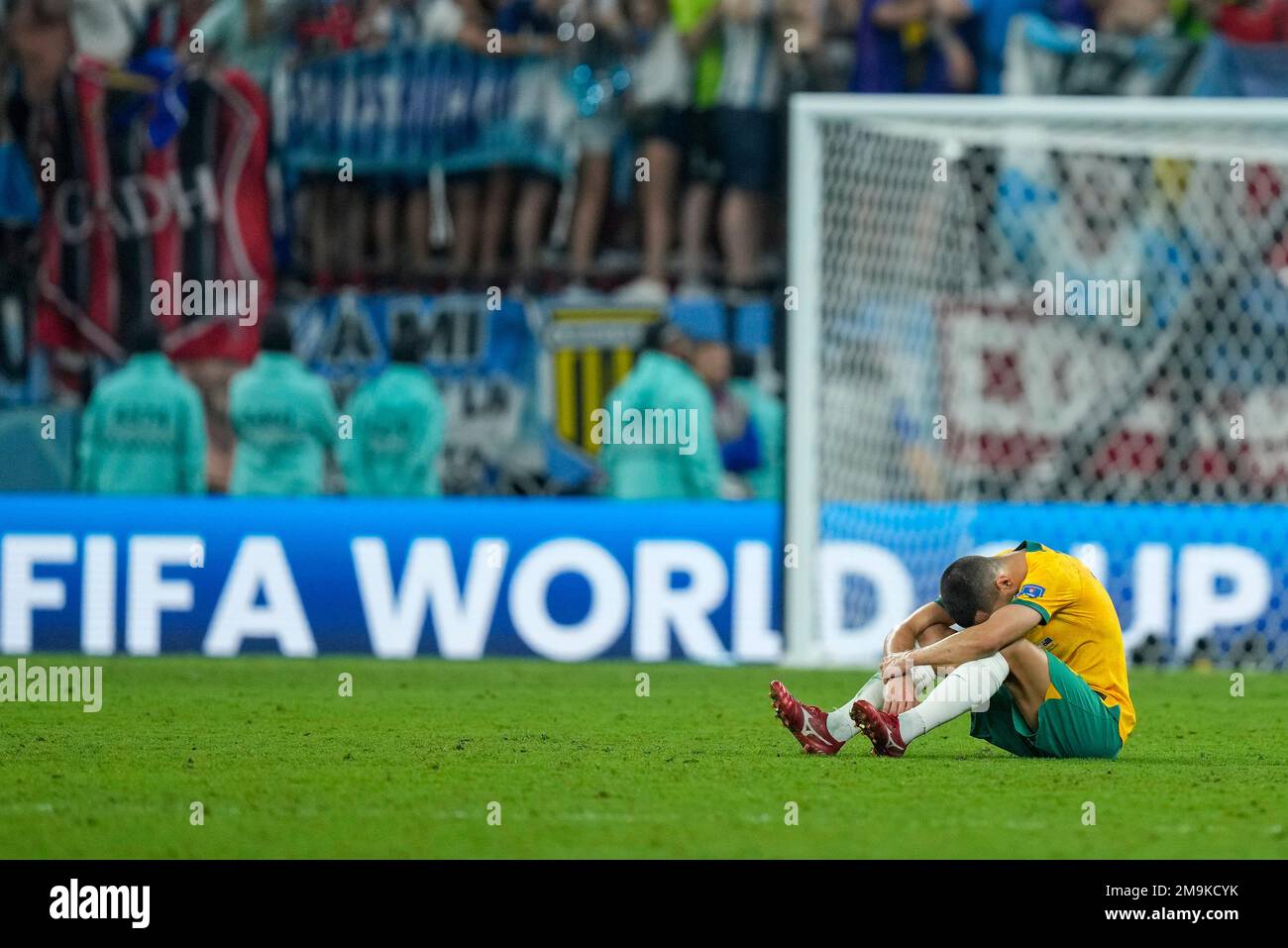 Australia's Aziz Behich reacts following the World Cup round of 16 ...