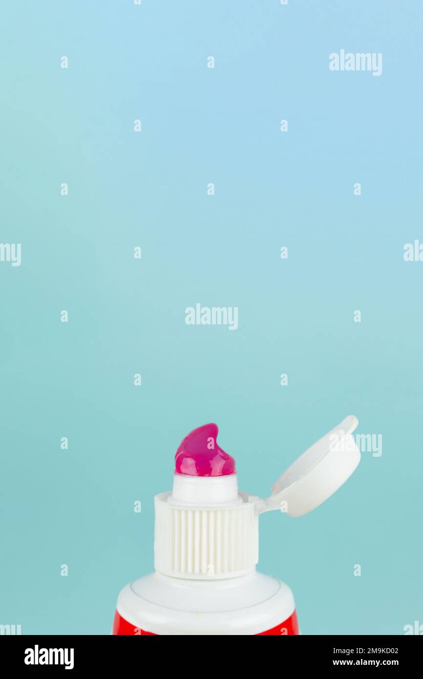 Toothpaste tube close-up. Close-up toothpaste tube dental hygiene ...