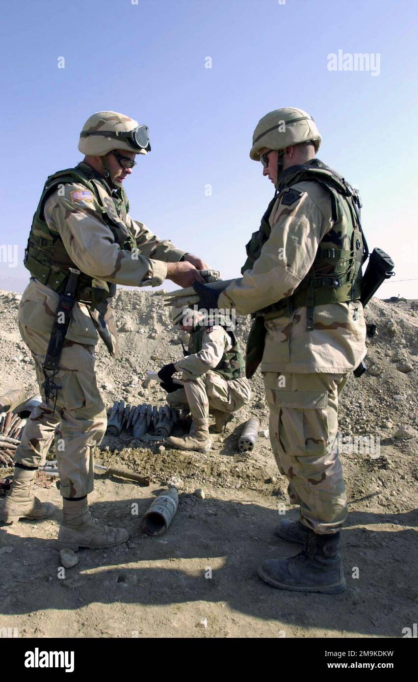 Soldiers with the Explosive Ordnance Disposal (EOD) team from the 705th ...