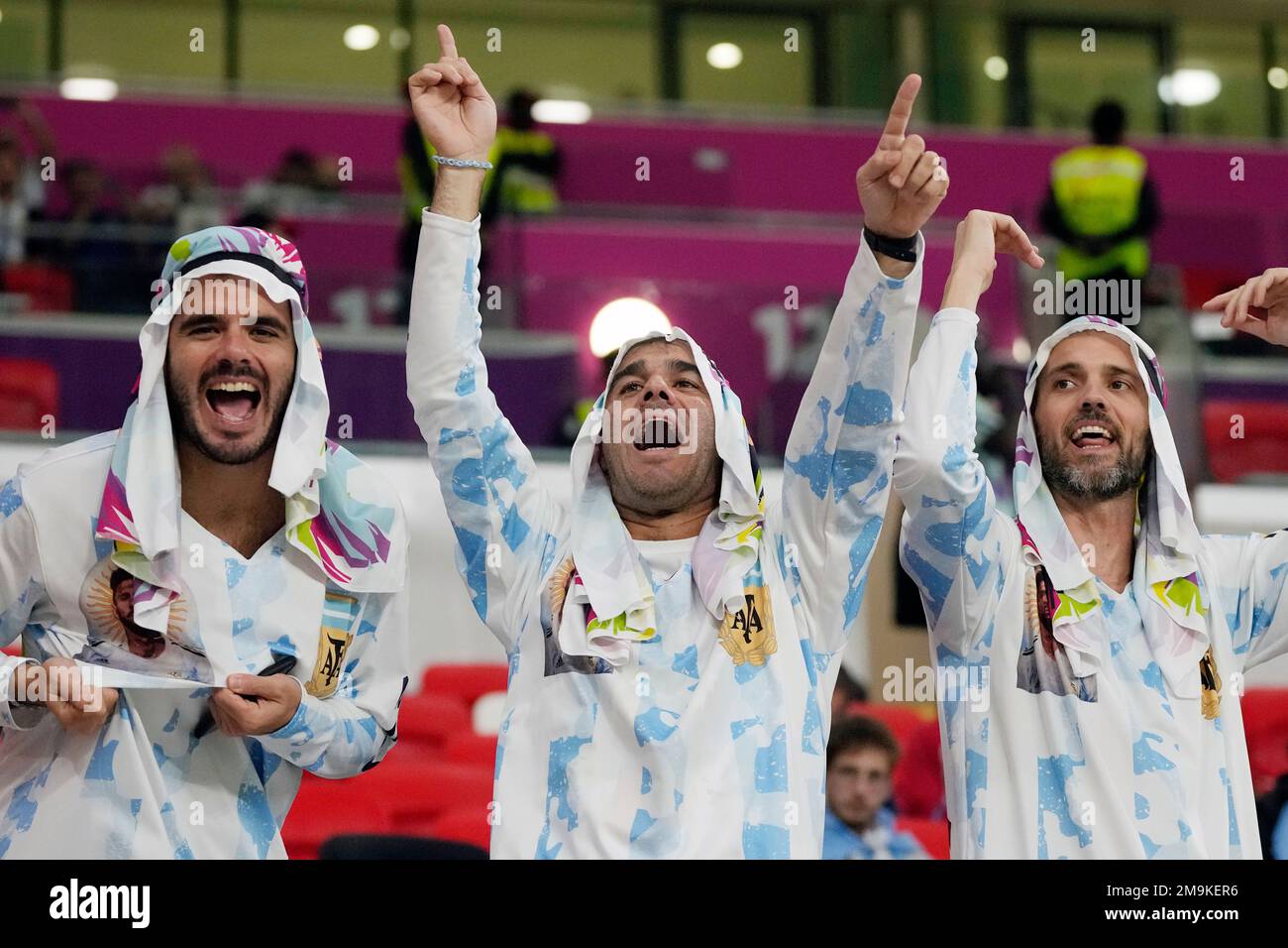 Argentina supporters cheer prior to the World Cup round of 16 soccer ...