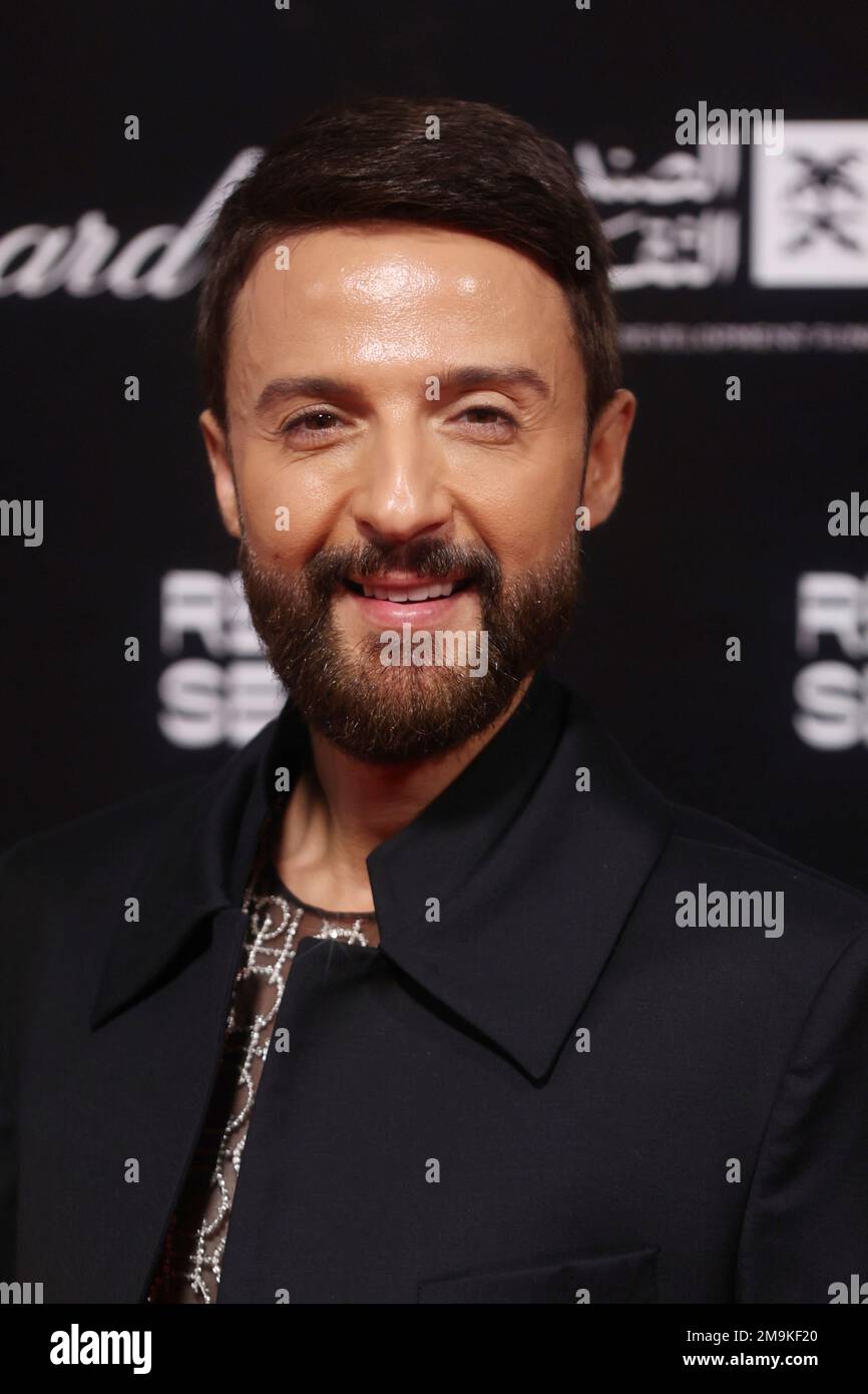 Chadi Haddadposes for photographers upon arrival for the film 'All ...