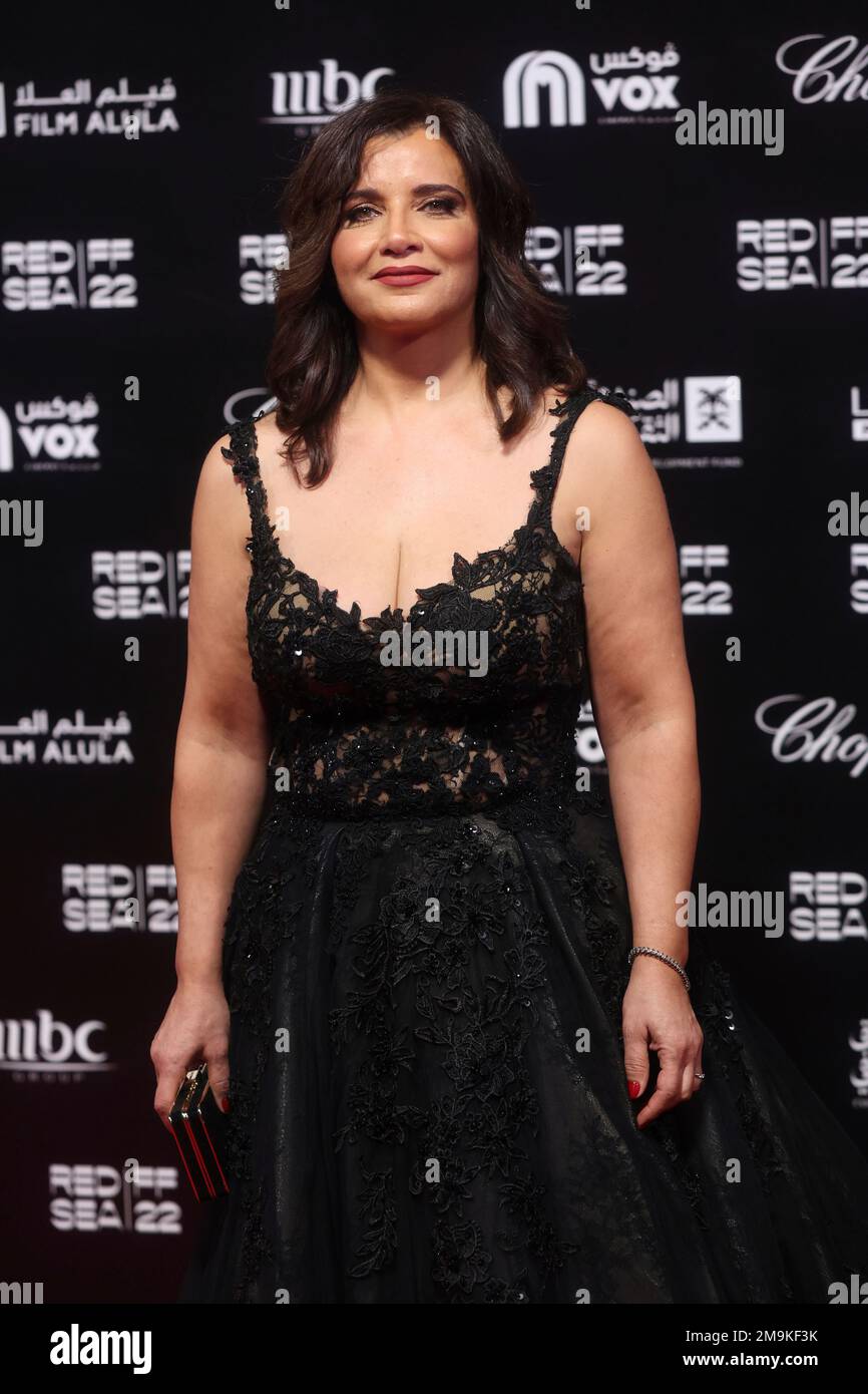 Lara Saba poses for photographers upon arrival for the film 'All Roads ...