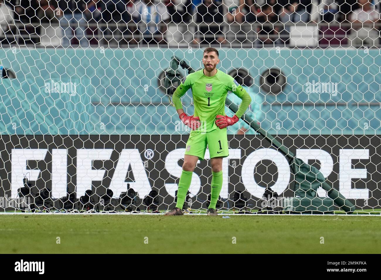 goalkeeper Matt Turner of the United States reacts after failed to save ...