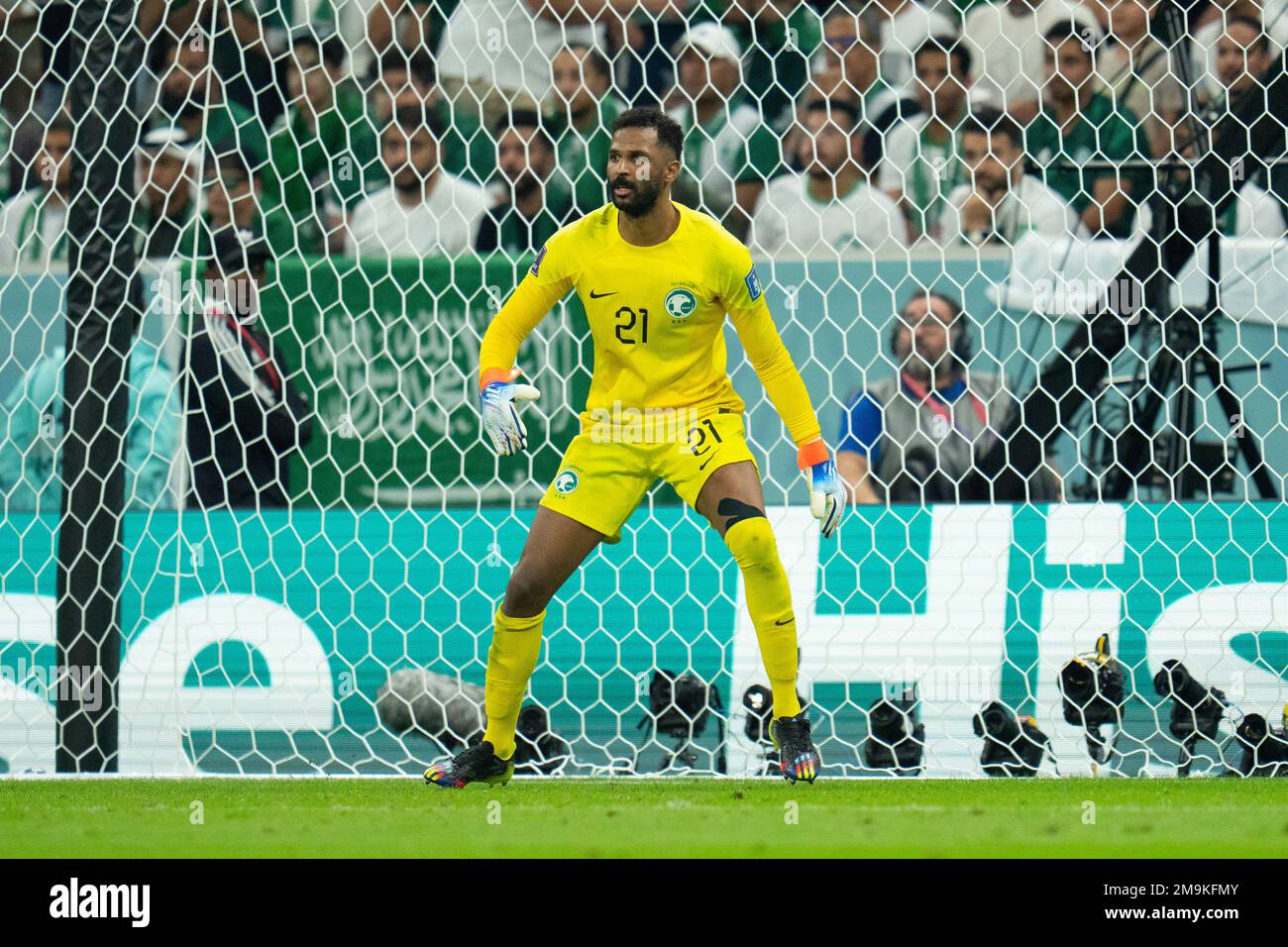 Saudi Arabia's goalkeeper Mohammed Al-Owais during the World Cup group ...