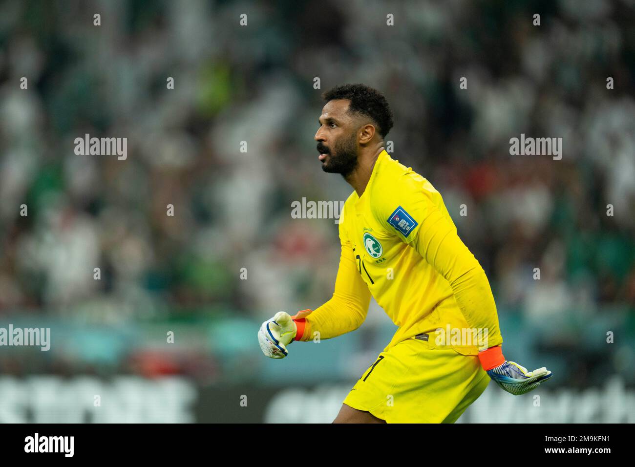 Saudi Arabia's goalkeeper Mohammed Al-Owais during the World Cup group ...