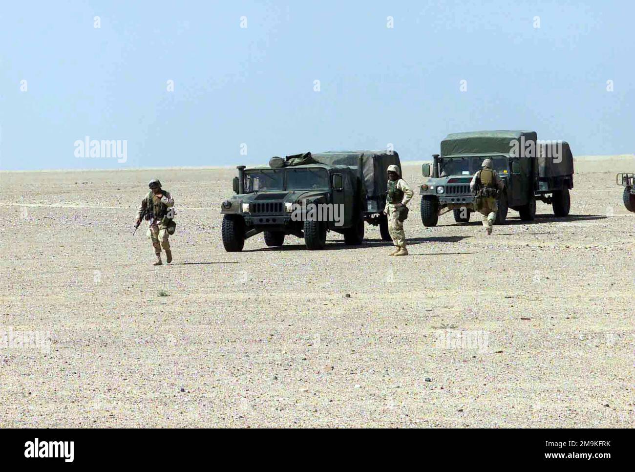 US Marine Corps (USMC) convoy during the Regimental Main Command ...