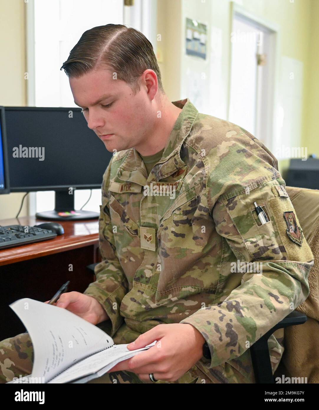 Senior Airman Bryce Mayer, 908th Program Integration Office active duty ...