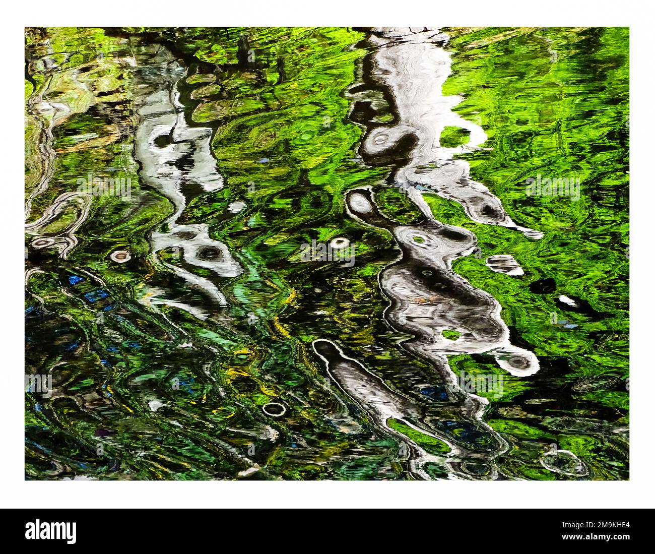 Abstract photograph of ripples and reflections in water Stock Photo - Alamy