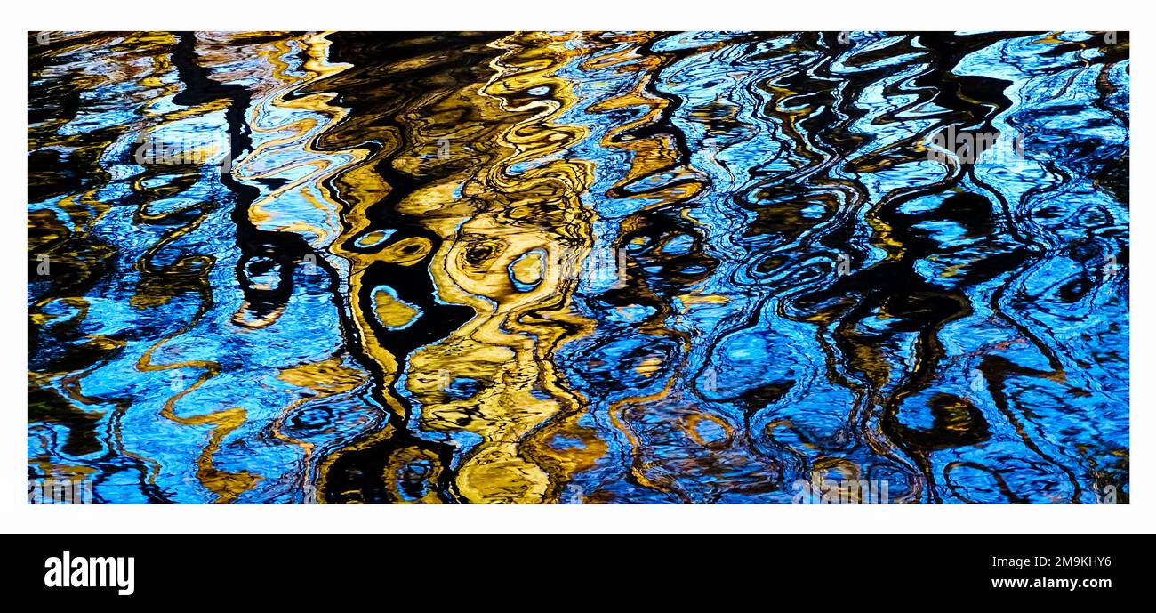 Abstract photograph of ripples and reflections in water Stock Photo - Alamy