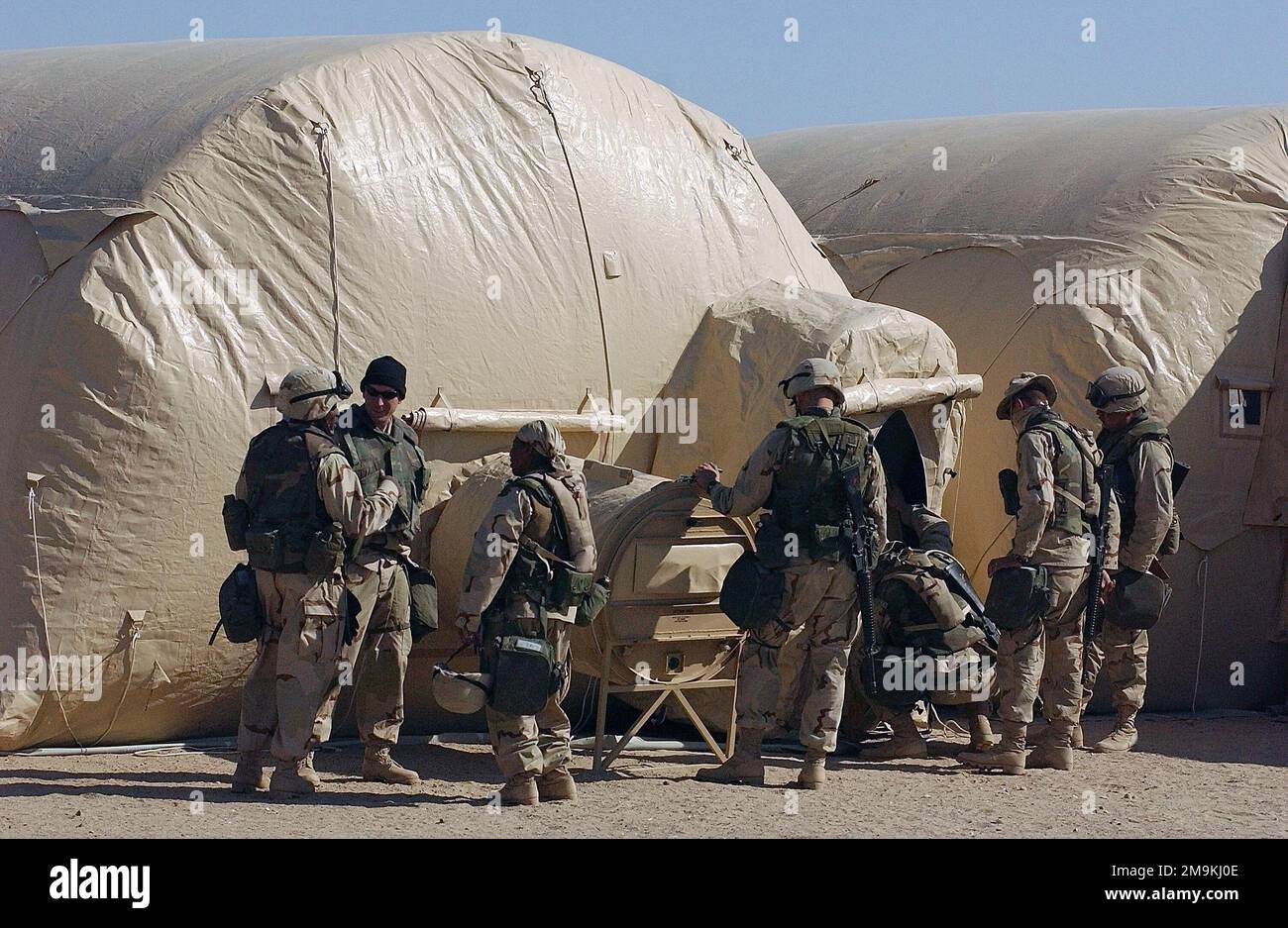 US Navy (USN) Corpsmen and US Marines Corps (USMC) Marines assigned to ...