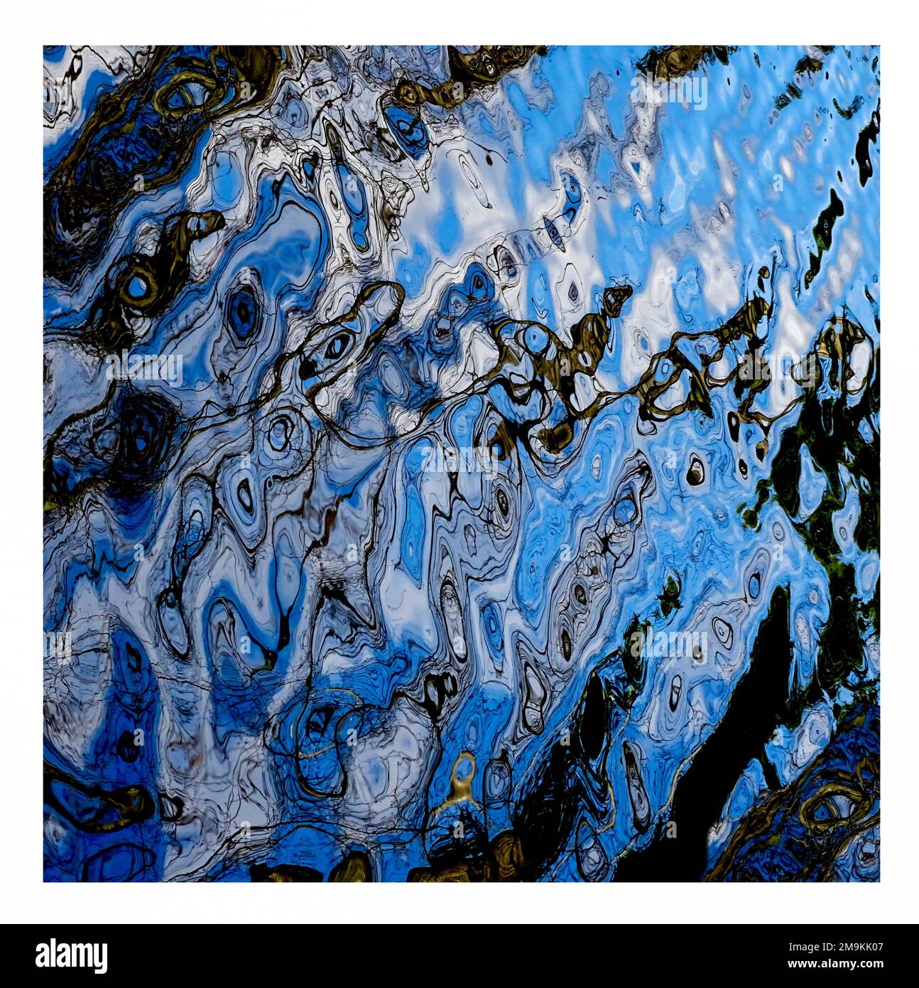 Abstract photograph of ripples and reflections in water Stock Photo - Alamy