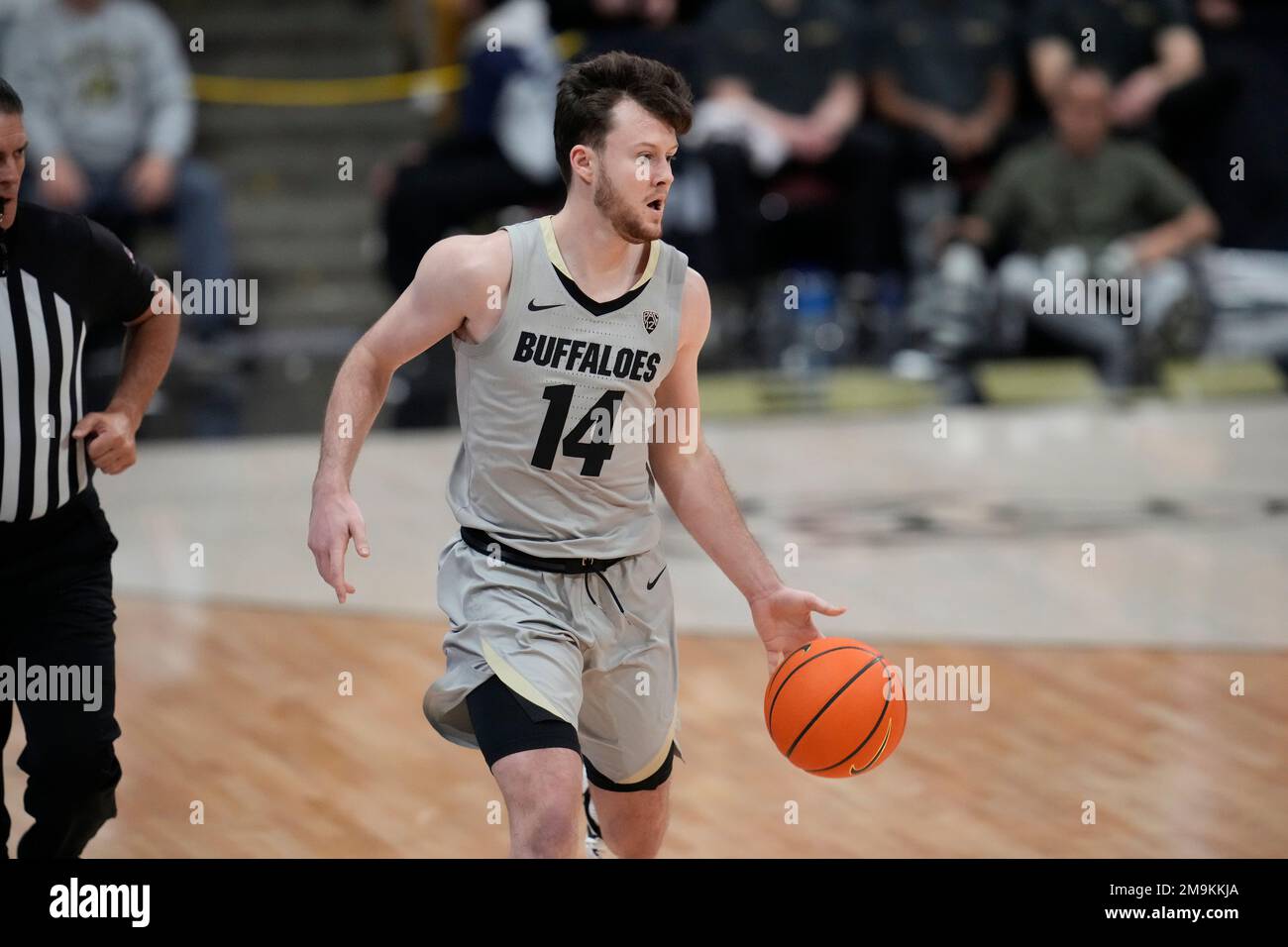Colorado guard Ethan Wright (14) in the second half of an NCAA college basketball game Thursday ...