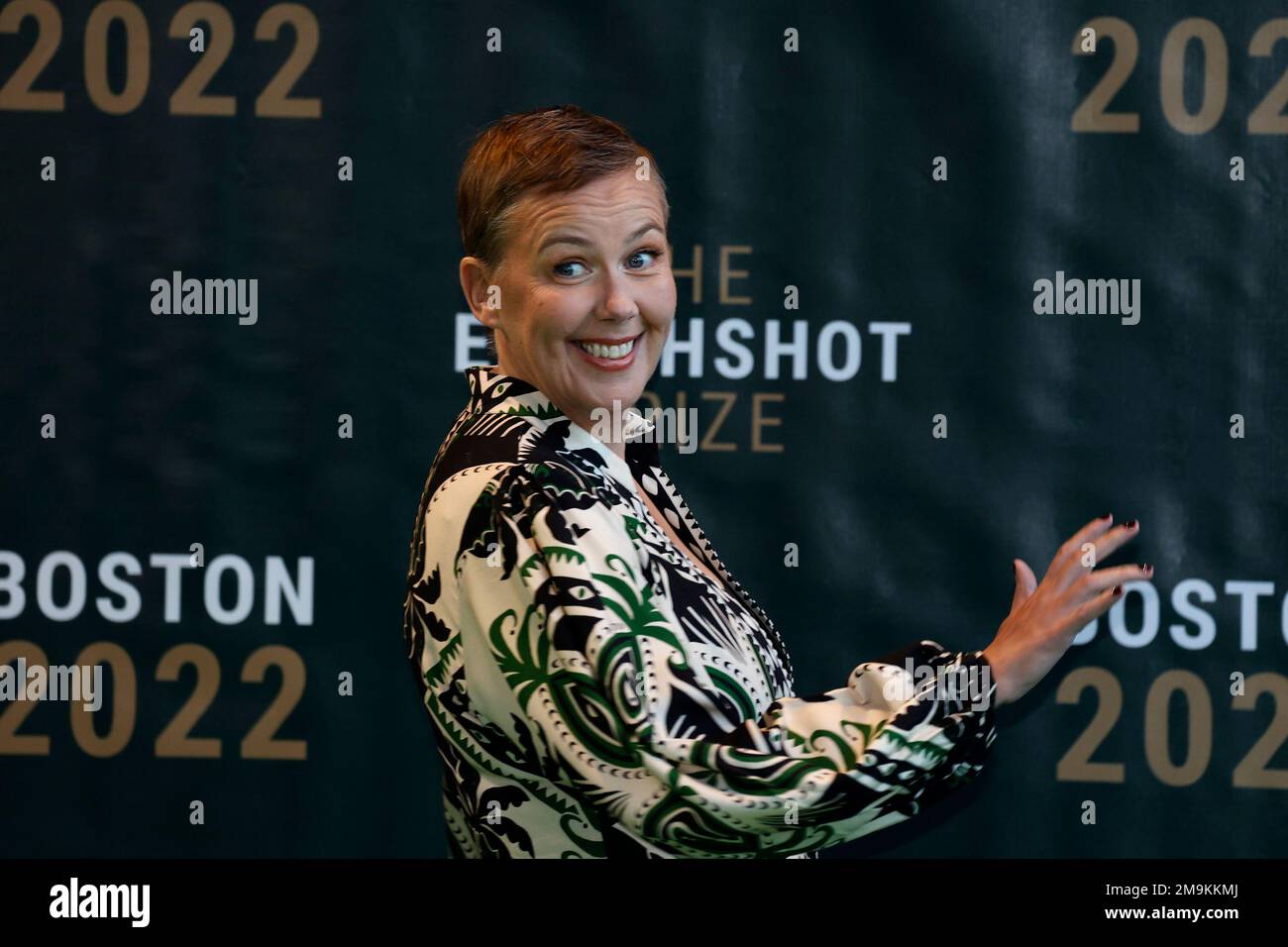 Hannah Jones, CEO of the Earthshot Prize, poses as she arrives for the ...