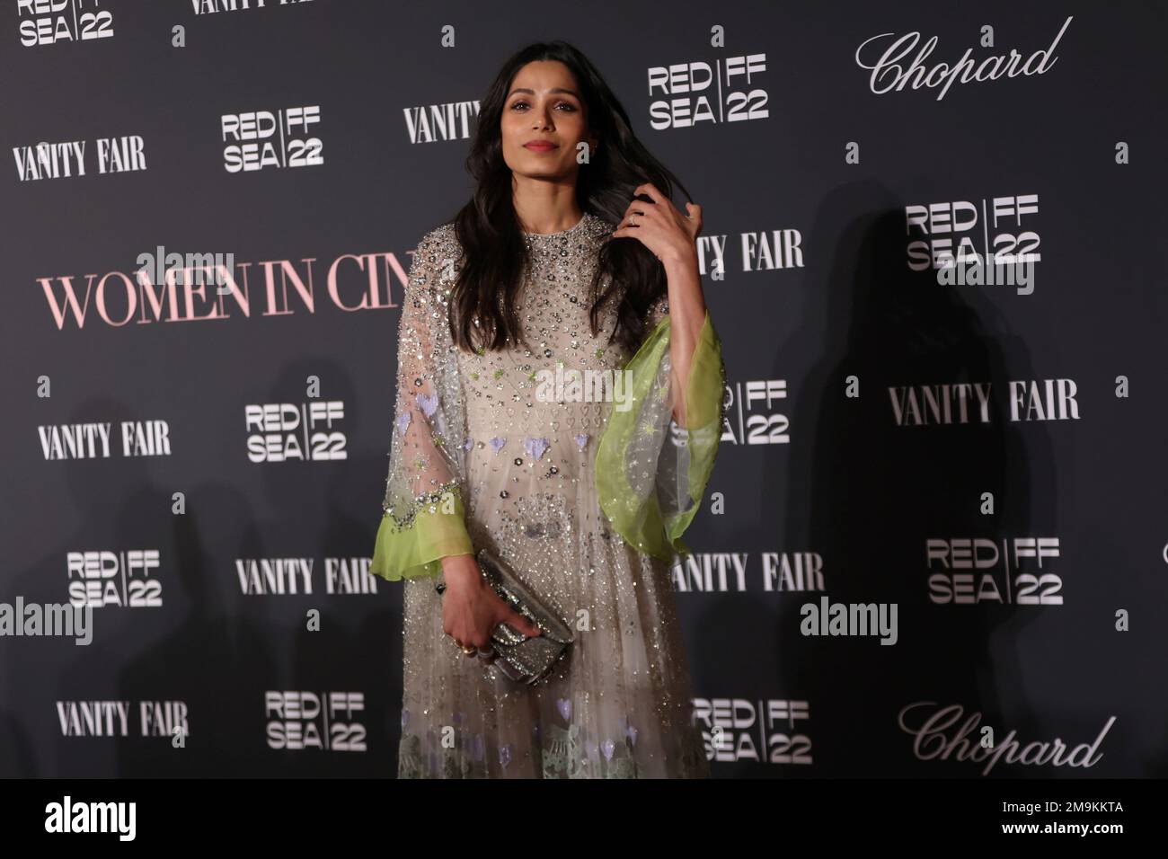 Freida Pinto poses for photographers upon arrival at the Women in ...