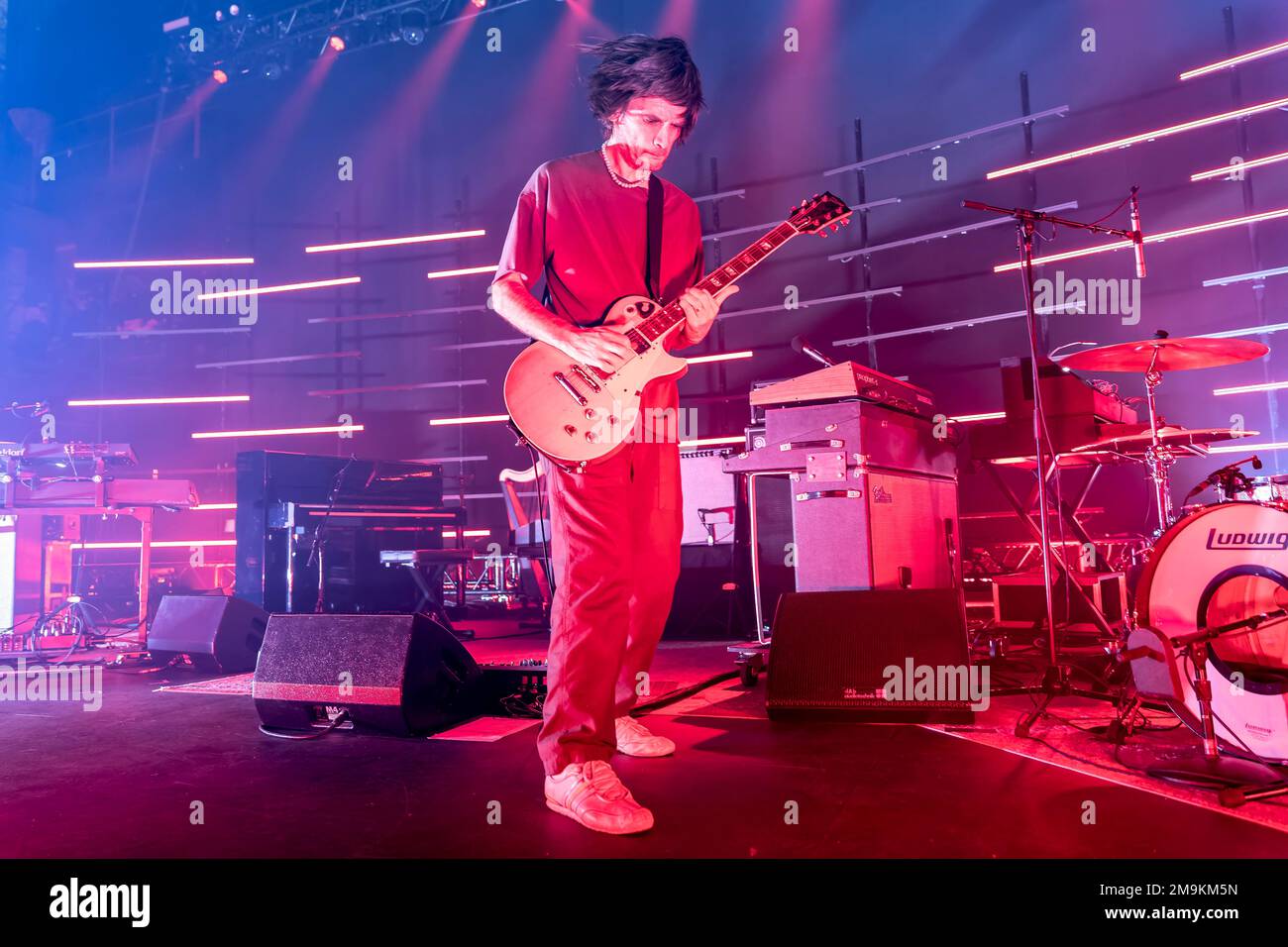 Jonny Greenwood, of the band The Smile, performs on Thursday, Dec. 1 ...