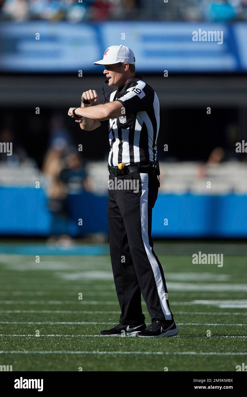 Referee Clay Martin (19) at work during an NFL football game between ...