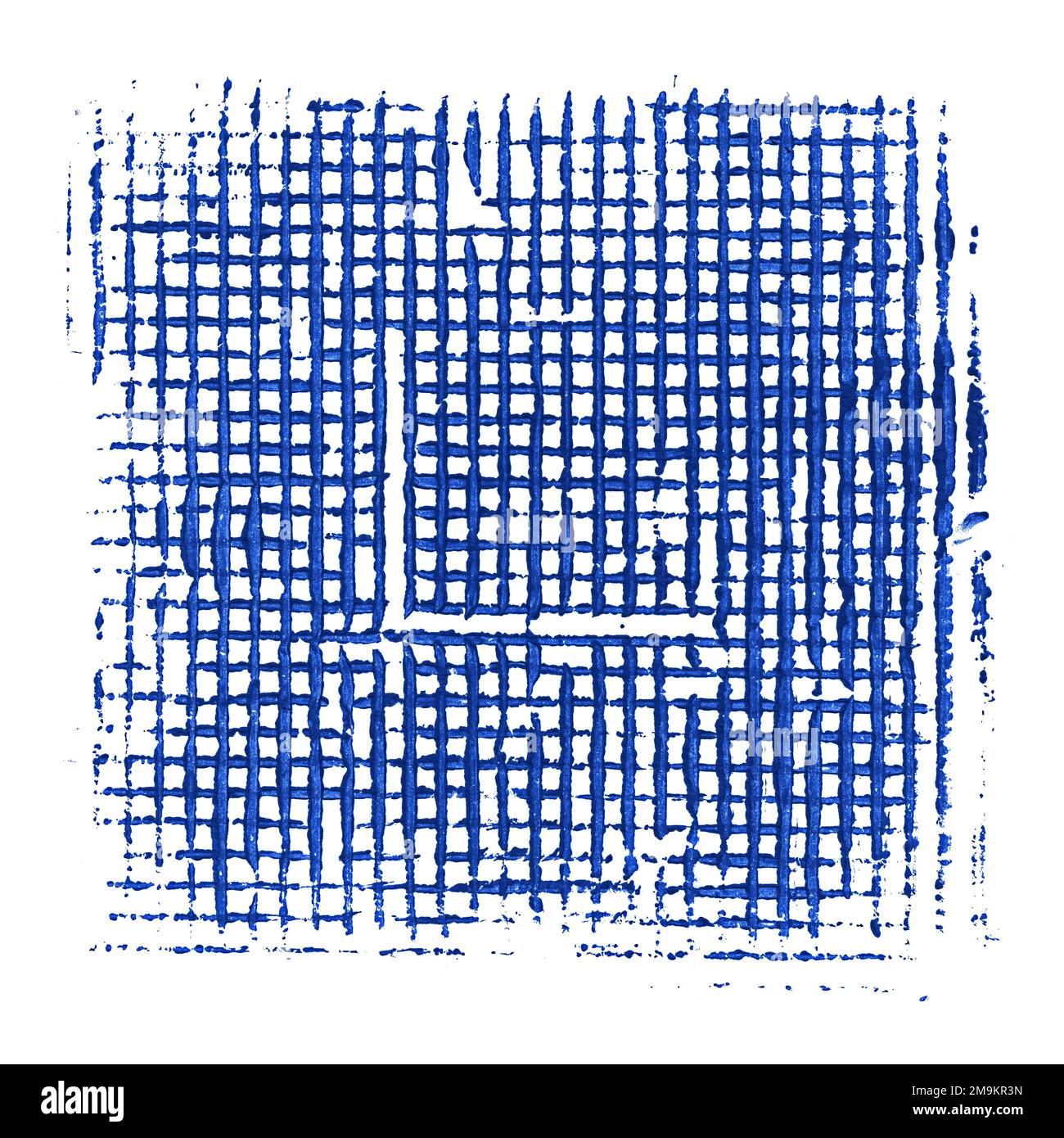 Original handmade texture stamp in blue and white Stock Photo - Alamy