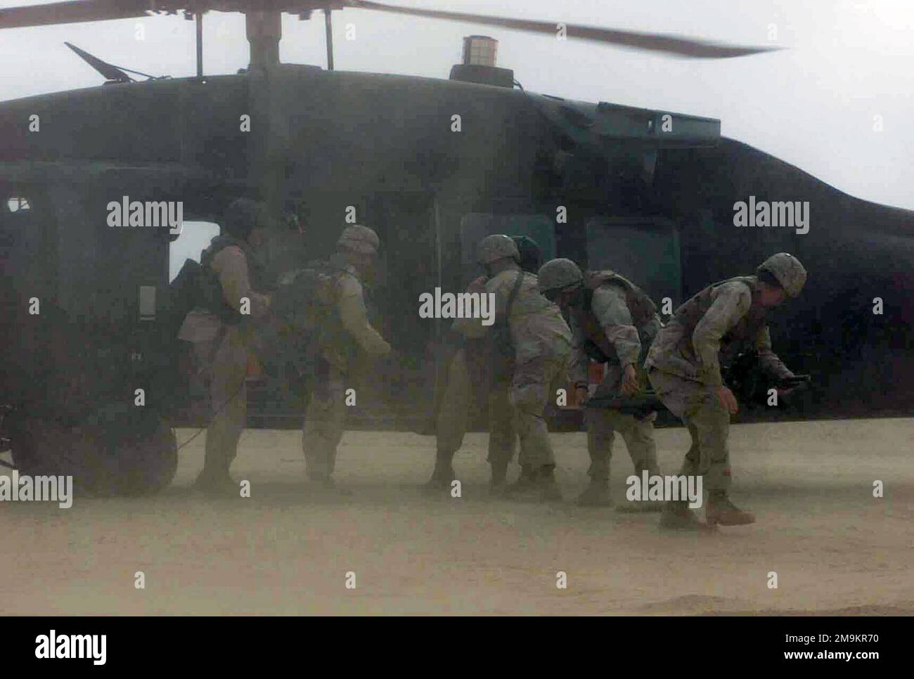 A US Army (USA) UH-60 Black Hawk Medical Evacuation helicopter arrives ...