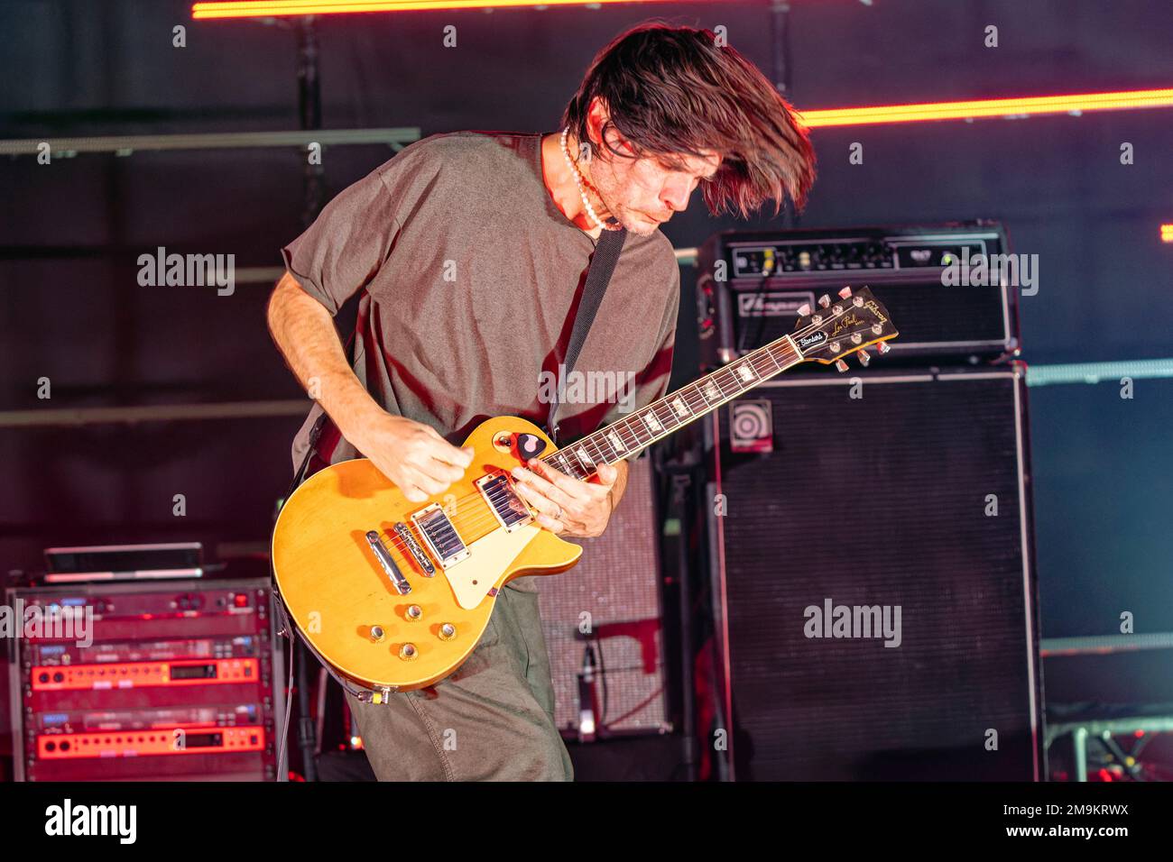 Jonny Greenwood, of the band The Smile, performs on Thursday, Dec. 1 ...
