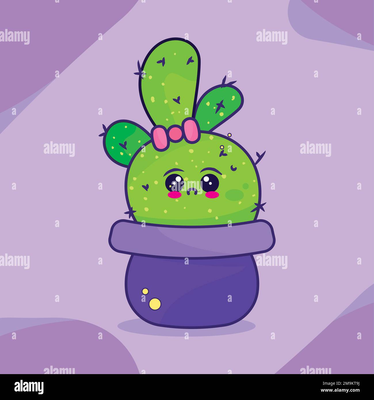 Isolated cute cactus cartoon character Vector Stock Vector Image & Art ...