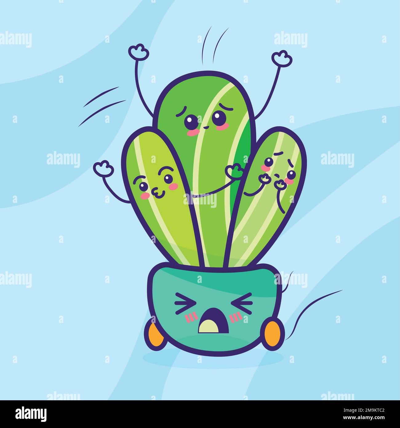 Isolated cute cactus cartoon character Vector Stock Vector Image & Art ...