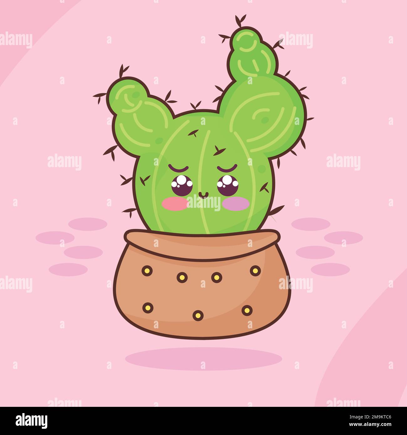 Isolated cute cactus cartoon character Vector Stock Vector Image & Art ...