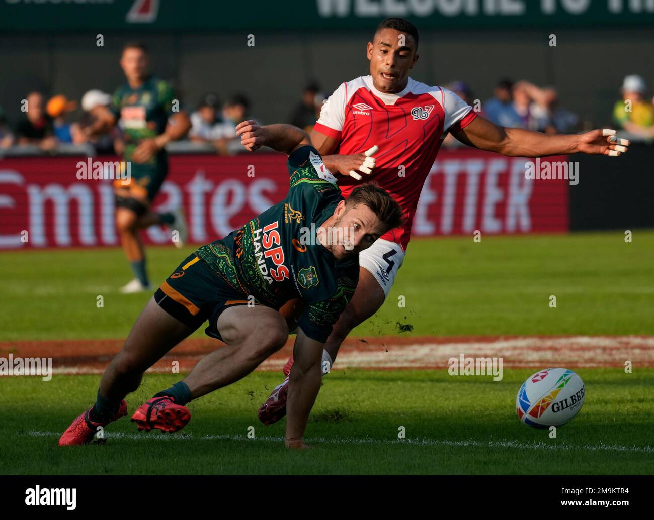 Josh Turner of Australia, front, and Great Britain's Kaleem Barreto ...