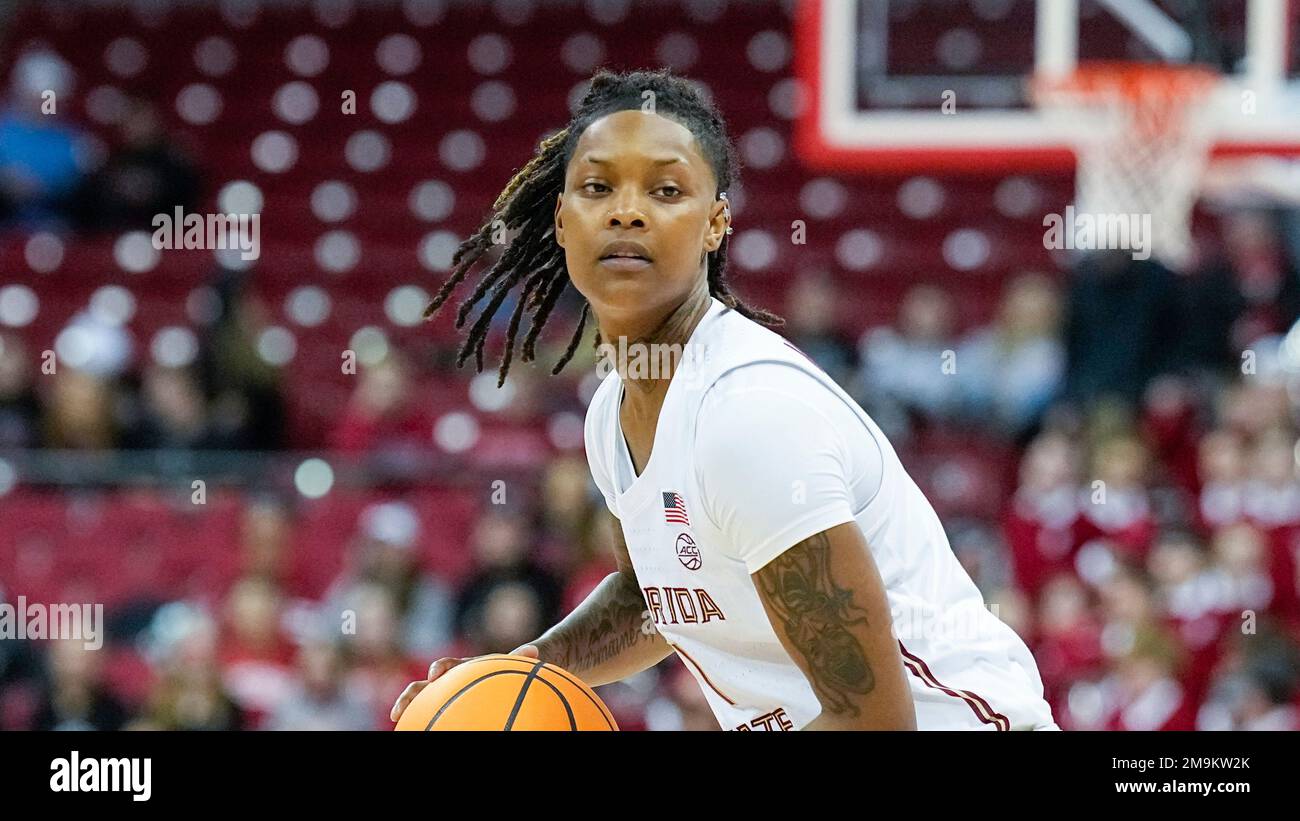 Florida State's Jazmine Messengill (1) during an NCAA basketball game ...