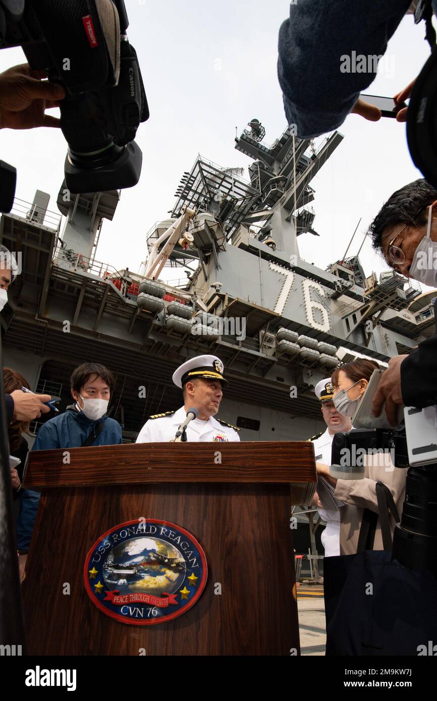 YOKOSUKA, Japan (May 20, 2022) — Capt. Fred Goldhammer, commanding ...