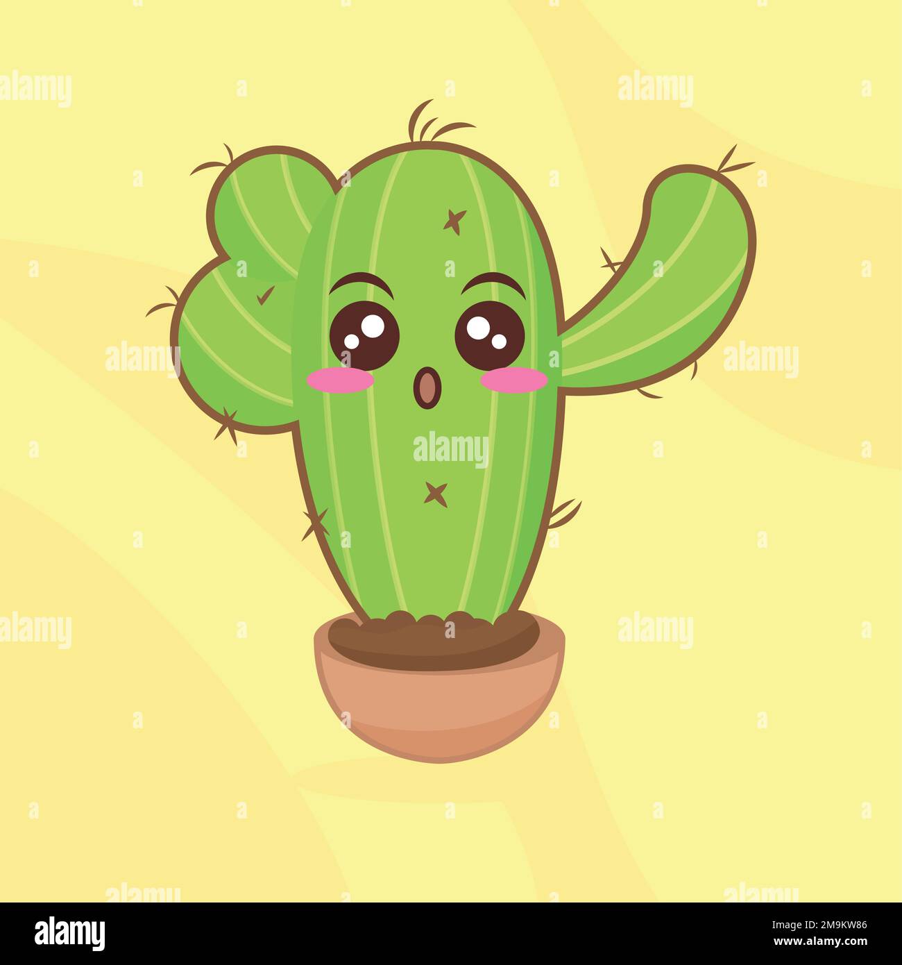 Isolated cute cactus cartoon character Vector Stock Vector Image & Art ...
