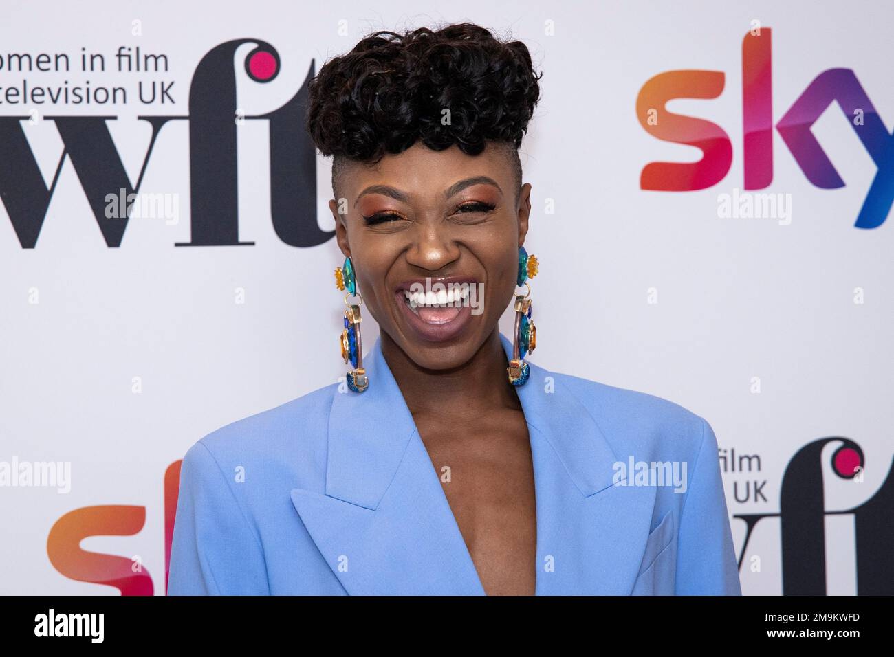 Miriam-Teak Lee poses for photographers upon arrival for the Britain ...