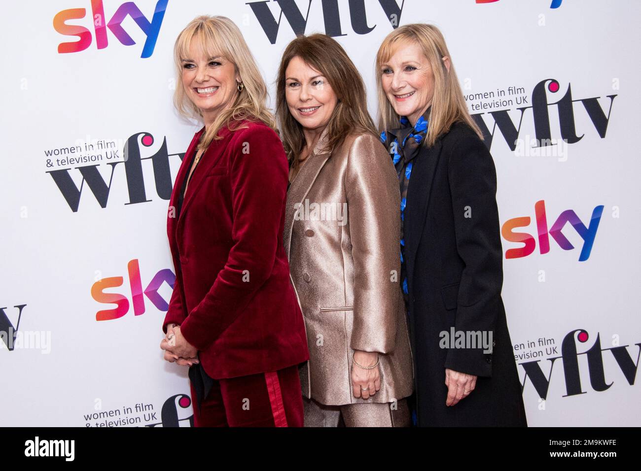 Tamzin Outhwaite, from left, Julie Graham and Lesley Sharp pose for ...