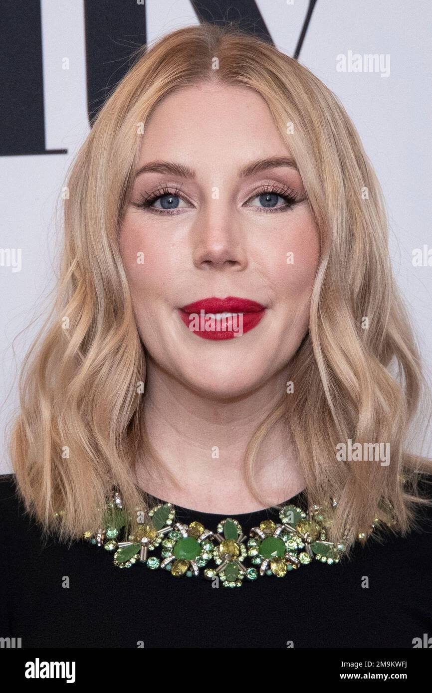 Katherine Ryan poses for photographers upon arrival for the Britain ...