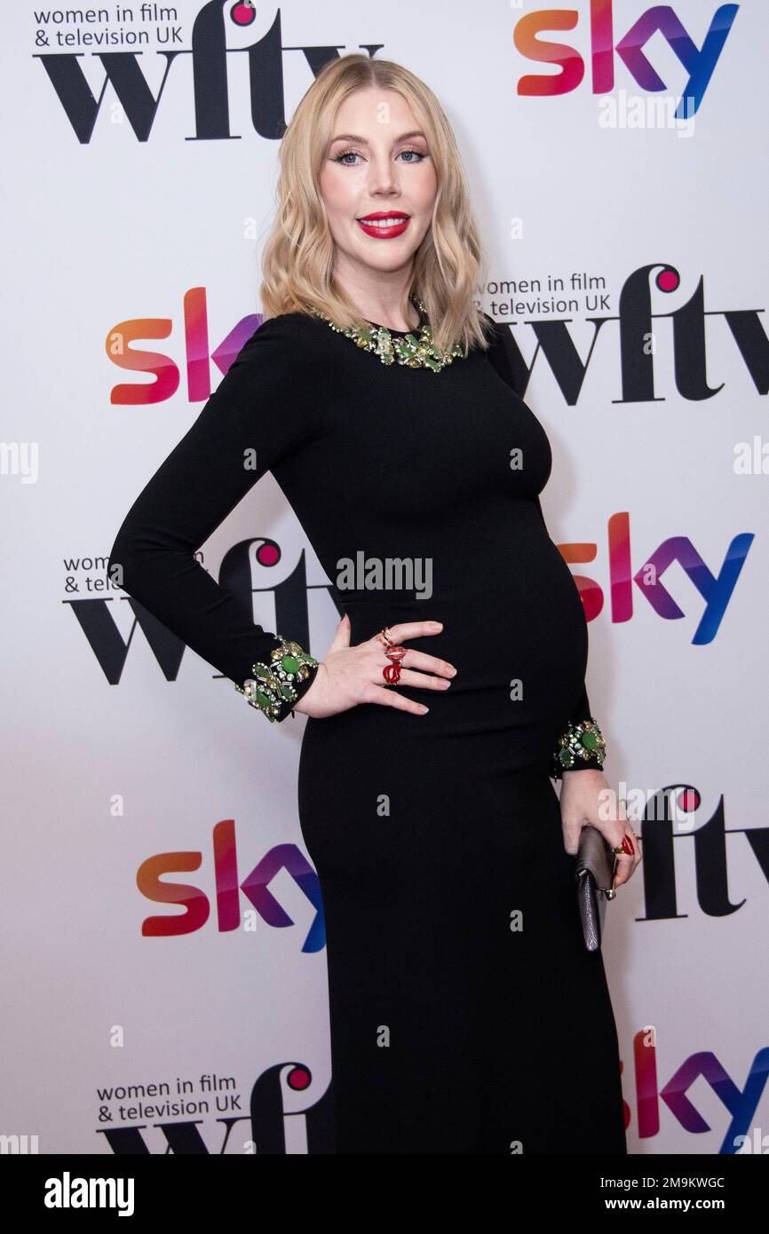 Katherine Ryan poses for photographers upon arrival for the Britain ...