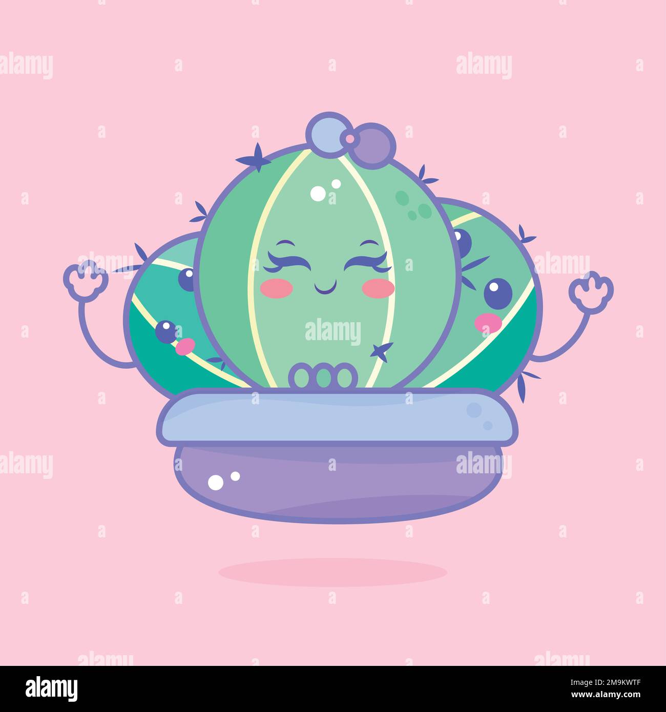Isolated cute cactus cartoon character Vector Stock Vector Image & Art ...