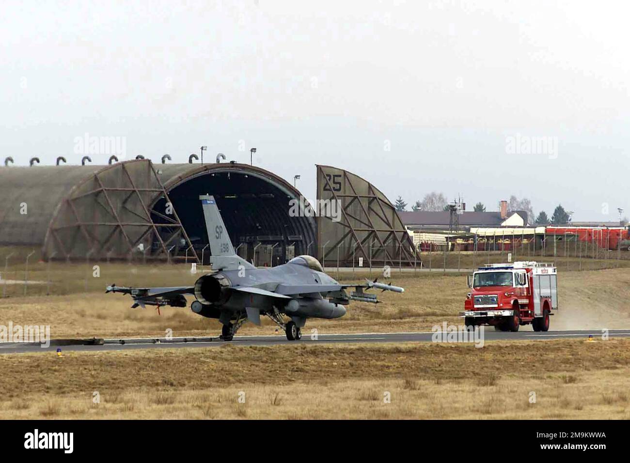An F-16CJ Fighting Falcon assigned to the 23rd Fighter Squadron (FS ...