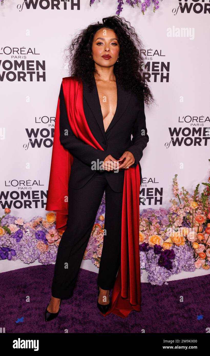 Kat Graham arrives at the 2022 L'Oreal Paris Women of Worth event on ...