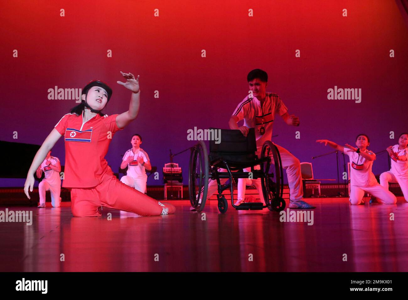 Disabled performers sing during an event marking the upcoming ...