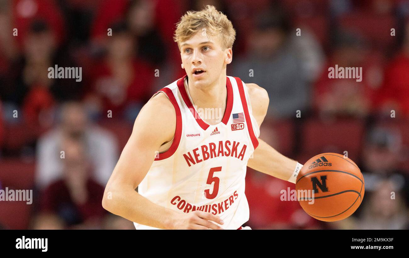 Nebraska's Sam Griesel (5) plays against Boston College during the ...
