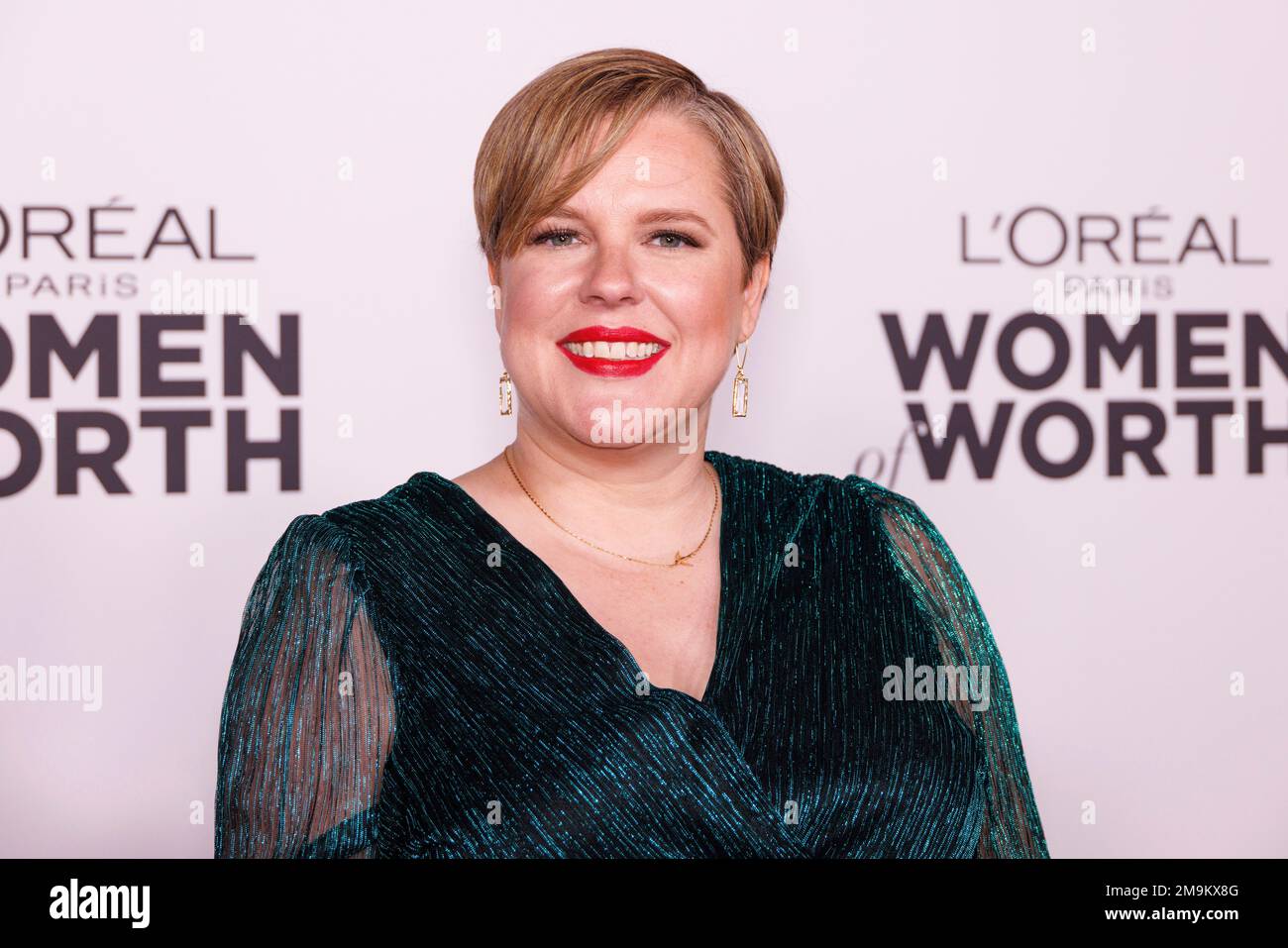 Honoree Anna Blount arrives at the 2022 L'Oreal Paris Women of Worth event on Thursday, Dec. 1 ...