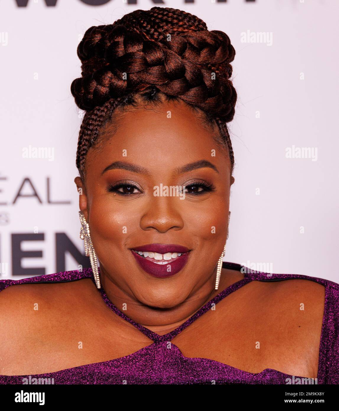 Crystal Thompson arrives at the 2022 L'Oreal Paris Women of Worth event ...